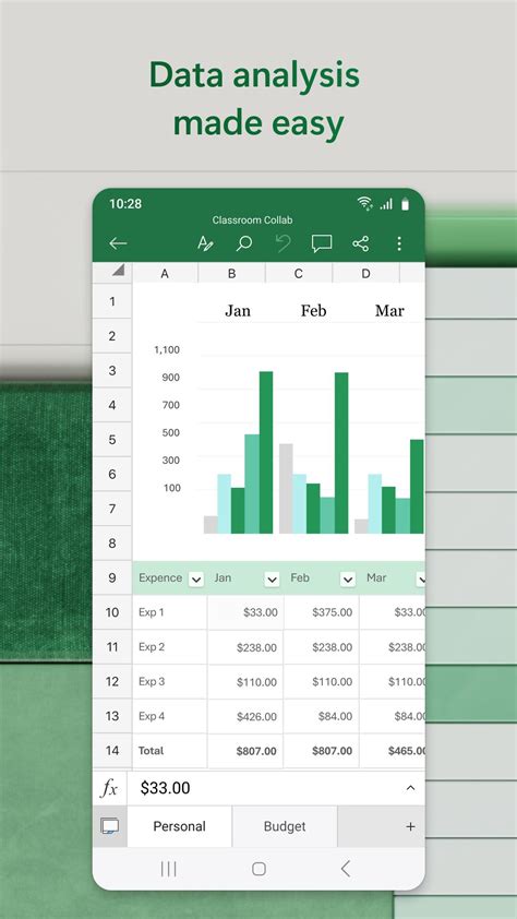 Microsoft Excel Spreadsheets Apk للاندرويد تنزيل