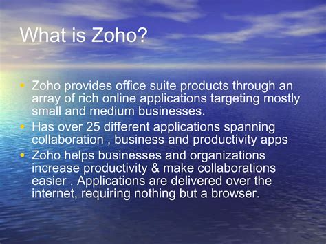 Zoho Presentation Ppt
