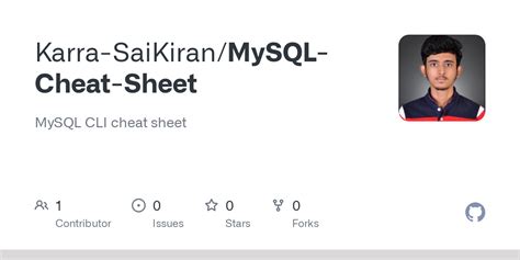 Github Karra Saikiranmysql Cheat Sheet Mysql Cli Cheat Sheet