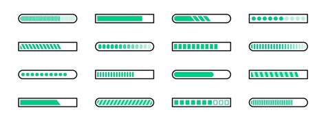 Premium Vector Loading Bar Icon Set Load Signs Download Indicator Sign