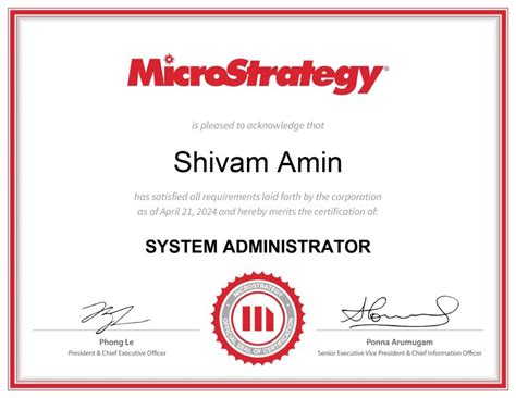 Shivam Amin On Linkedin Microstrategy Businessintelligence Certification