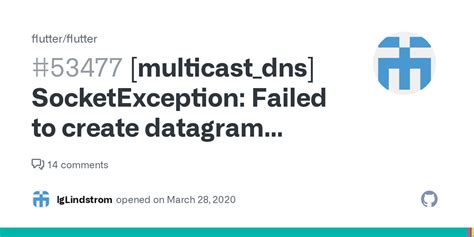 Multicast Dns SocketException Failed To Create Datagram Socket The Requested Address Is Not