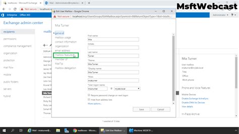 Configure Maximum Recipients In A Message Limit For Mailbox