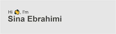 Sinaebrahimi Sina Ebrahimi Github