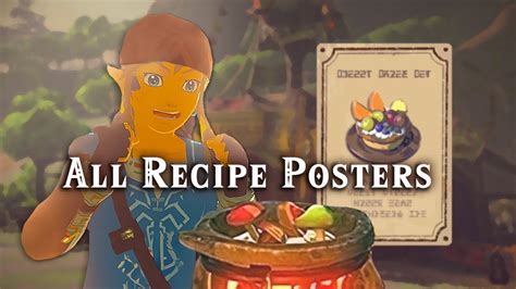 All Recipe Posters — Legend Of Zelda Breath Of The Wild Cooking Youtube