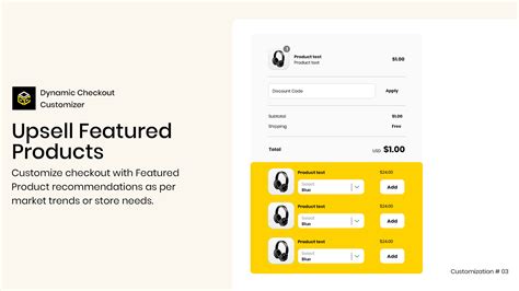Dynamic Checkout Customizer Dynamic Checkout Customizer Upsell