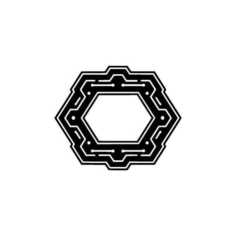 Hexagon Circuit Board Minimalist Tech Abstract Black White 67372802 Vector Art At Vecteezy