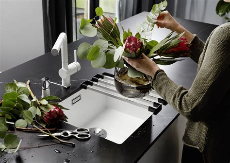 SUBLINE 500-U | SILGRANIT black - w/o drain remote control | BLANCO