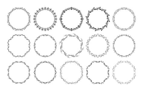 Decorative Retro Vintage Frames And Borders Set Vector Image