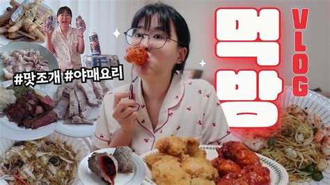 Vlog 🍗2주 연속 닭친ㄴ인 건에 대하여 아무튼 일상 먹방 브이로그🍺 헤어 변신 💇 치킨햄버거맛조개볶음