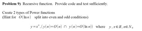 Solved Problem Recursive Function Provide Code And Test Chegg