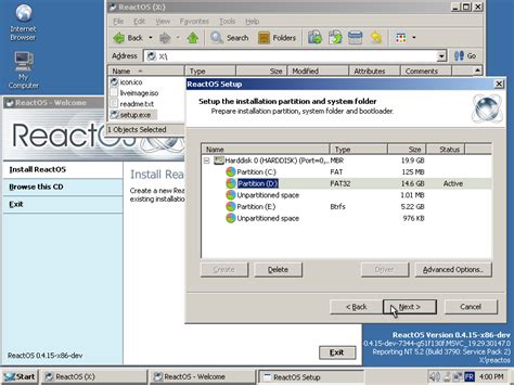 1st Stage GUI Setup Part 3 December 2023 First Tests ReactOS Project