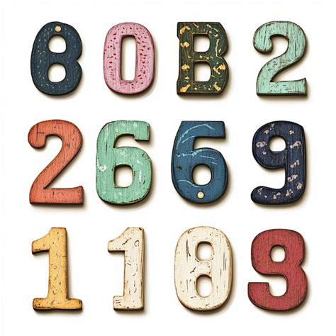 collection of letter and number elements premium ai generated image