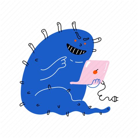 Laptop Virus Attack File Bug Extension Security Illustration Download On Iconfinder