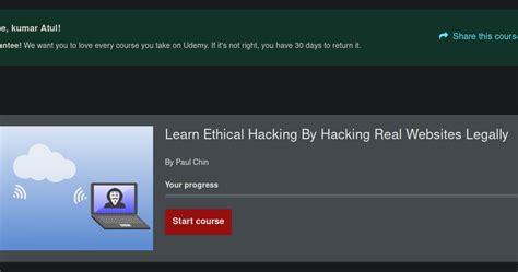 Learn Ethical Hacking By Hacking Real Websites Legally Udemy Free
