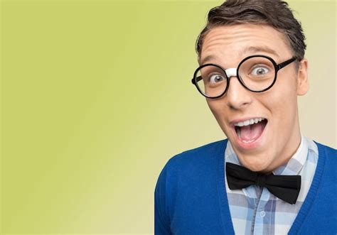 Premium Photo Nerd In Glasses Broken Teenager Humor Men Human Face