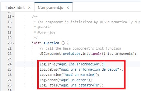 SAPUI Log API Javascript Añade logs a tu aplicación