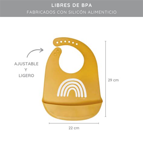 Babero De Silicón Alimenticio Babero Hope Amarillo Minikin