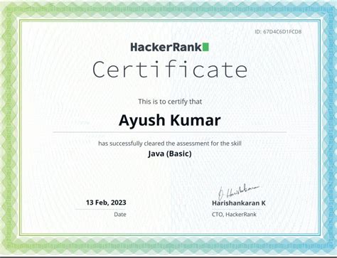 Ayush Kumar On Linkedin Java Hackerrank