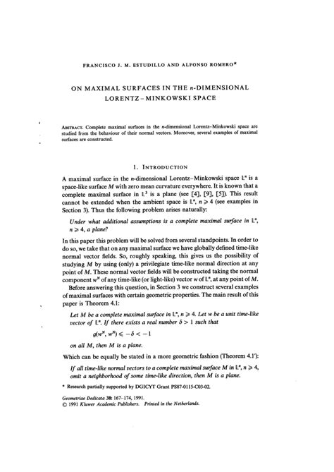 pdf on maxinal surfaces on the n dimensional lorentz minkowski space
