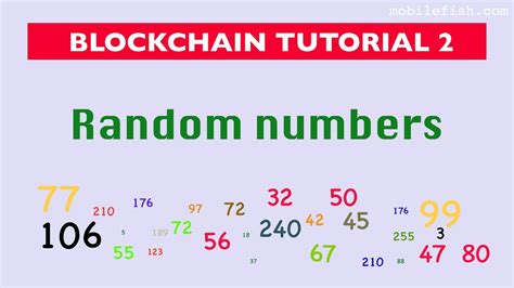 blockchain tutorial 2 random numbers youtube