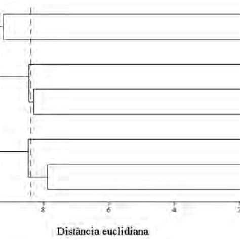 dendrogram obtained through average linkage upgma from values of the