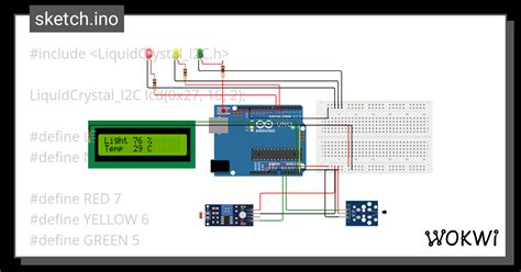 Week Lesson LDR NTC LCD Light Temp Display Wokwi ESP STM Arduino Simulator