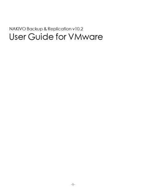 Vmware Backup User Guide Pdf