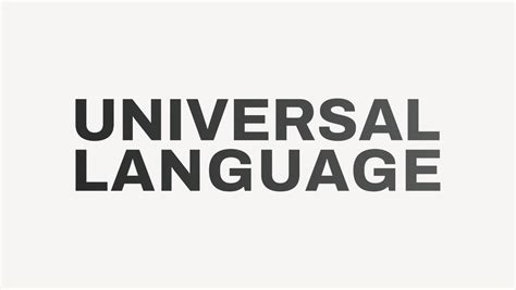 Universal Language