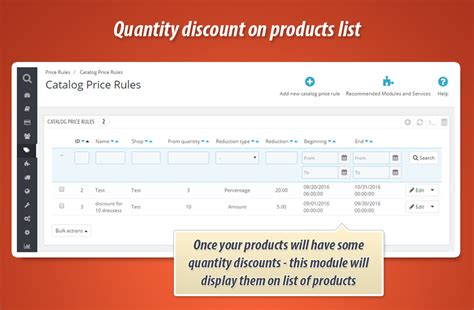 Display Quantity Discounts On Product List Categories Etc