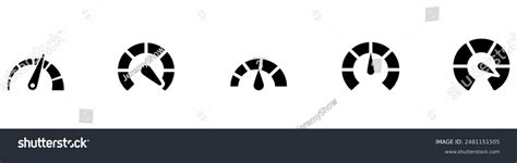 Speedometer Icon Set Customer Satisfaction Indicator Stock Vector Royalty Free 2481151505