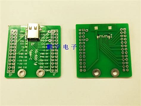 양면 pcb 보드 암 잭 소켓 테스트 보드 usb 3 1 usb3 1 c 타입 커넥터 10 개 40mm x 40mm 단측