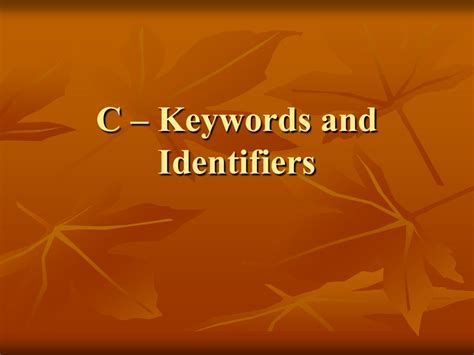 C Programming Language Chapter PowerPoint Slides LearnPick India