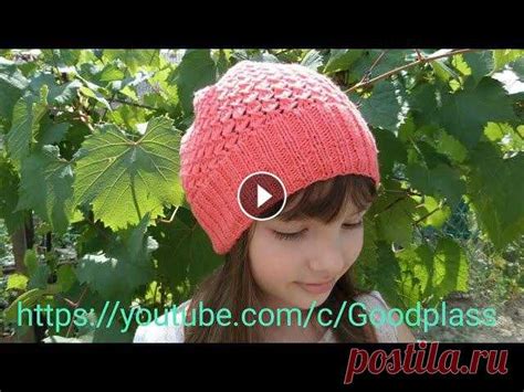 Шапка спицами Вязание по кругу узор Звездочки в шахматном порядке Knitt Вязание Постила