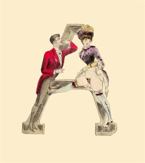 Erotic Alphabet Letters Vintage S Sex Positions Poster Digital Print Download Art Human