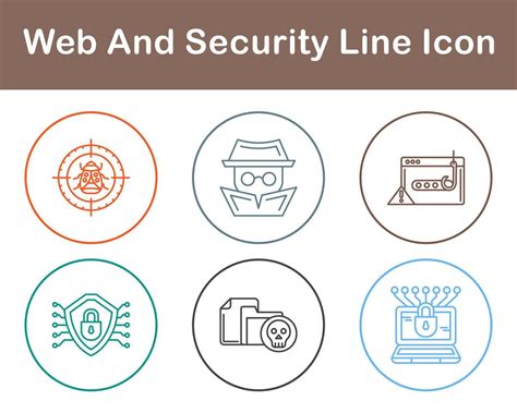 Web And Security Vector Icon Set 21505706 Vector Art At Vecteezy