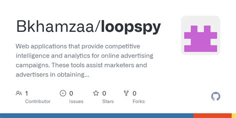 GitHub Bkhamzaa Loopspy Web Applications That Provide Competitive Intelligence And Analytics