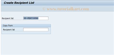 CVI1 SAP Tcode Create Recipient List CVI1 SAP Tcode Create Recipient List