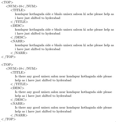 An Example Of Code Mixed Query Followed By Its Translation Download Scientific Diagram