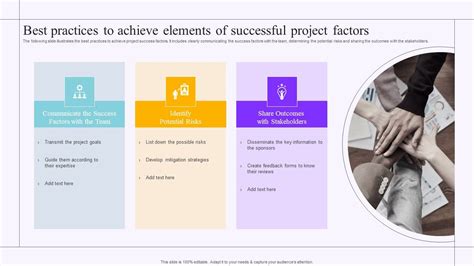 Best Practices To Achieve Elements Of Successful Project Factors Designs Pd