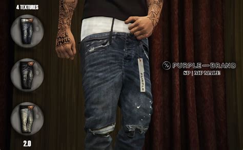 Purple Brand Sagged Jeans Sp Mp Male Gta5