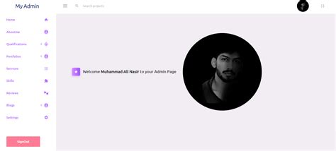 github m ali nasir portfolio and blogging project in laravel project