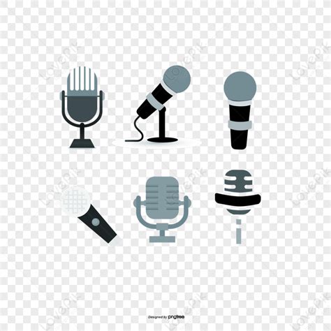 벡터 검은색 마이크 일러스트 Png 일러스트 무료 다운로드 Lovepik
