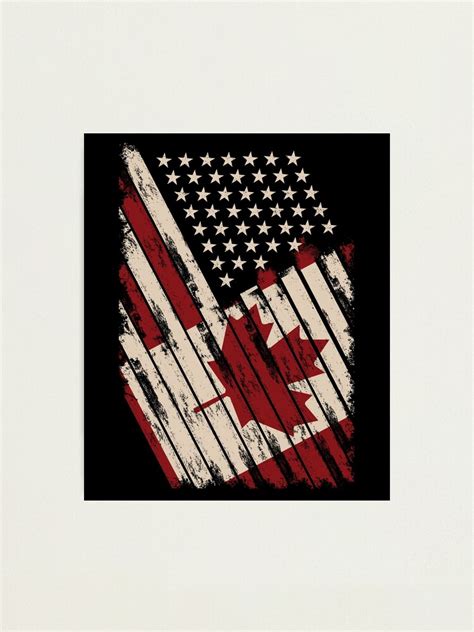 Maple Leaf Usa Flaf Canada Photographic Print By Bestshirtdesign