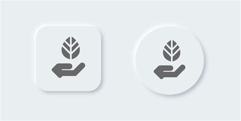 Eco Solid Icon In Neomorphic Design Style Ecology Signs Vector Illustration 11828171 Vector