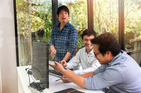 Programmers Team Working With Happieness In A Software Developing Developing Programming And