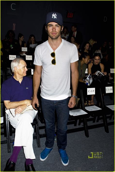Chris Pine And Dad Robert Pine Rebecca Minkoff Fashion Show Photo