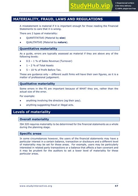 Audit And Assurance Class Notes Pdf Business Accounting And Finance Business