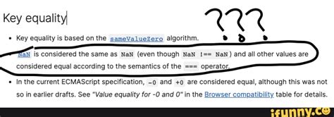 Key Equality Key Equality Is Based On The Samevaluezero Algorithm Od Is Considered The Same As
