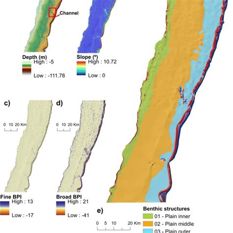 Bathymetry Database And Its Derivatives A Digital Bathymetric Model Download Scientific